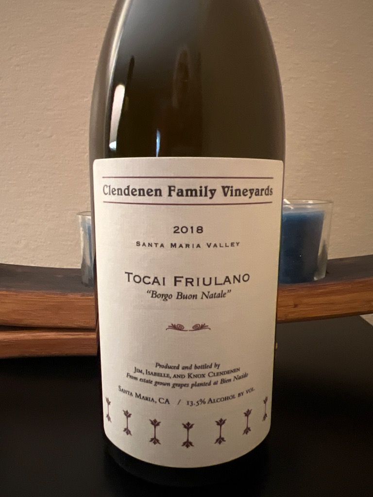 2018 Clendenen Family Vineyards Borgo Buon Natalie Tocai Friulano Bien ...
