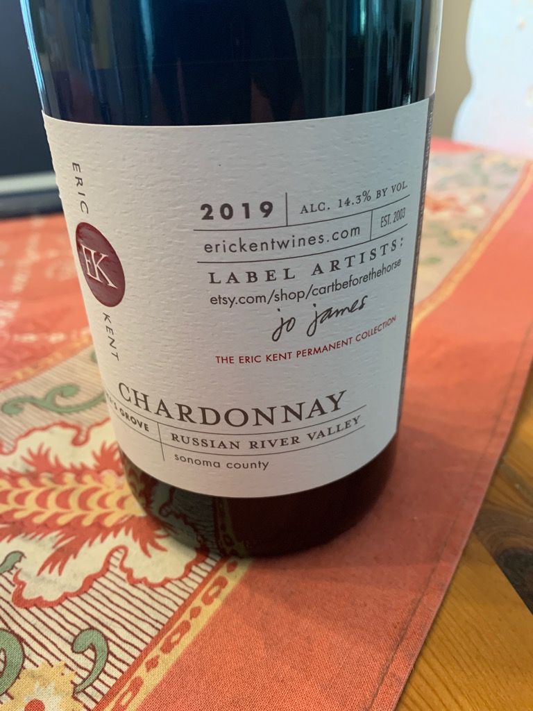 2021 Eric Kent Wine Cellars Chardonnay Luke's Grove Russian River ...