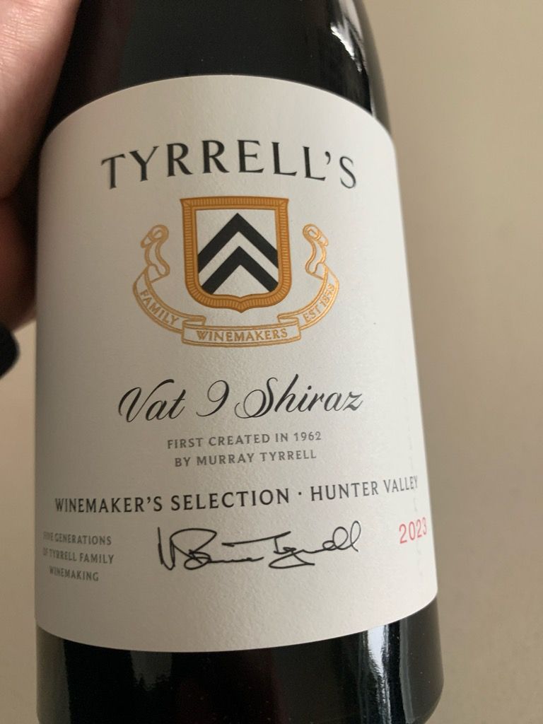 2023 Tyrrell's Shiraz Vat 9, Australia, New South Wales, Hunter Valley ...
