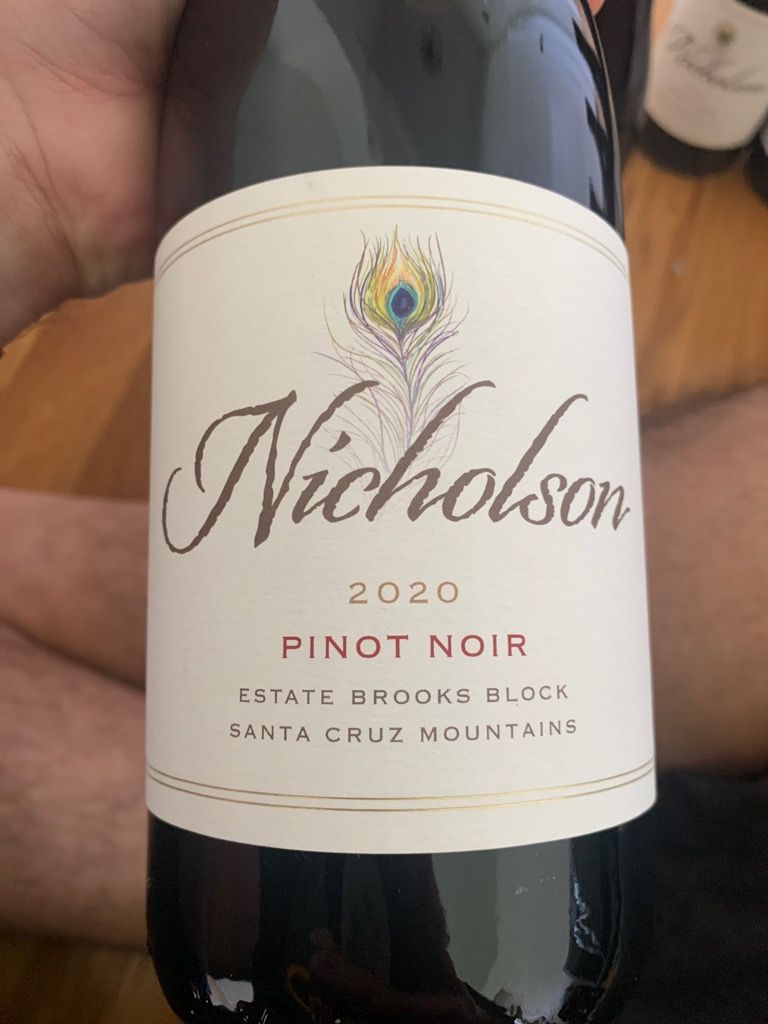 2020 Nicholson Vineyards Pinot Noir Brooks Block, USA, California ...