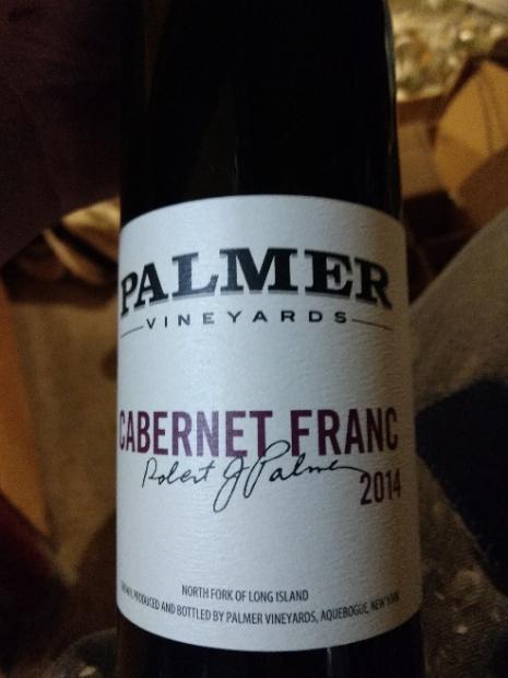 2019 Palmer Vineyards Cabernet Franc, USA, New York, Long Island, North ...