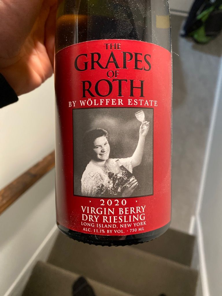 2020 Grapes of Roth Riesling Virgin Berry, USA, New York, Long Island ...