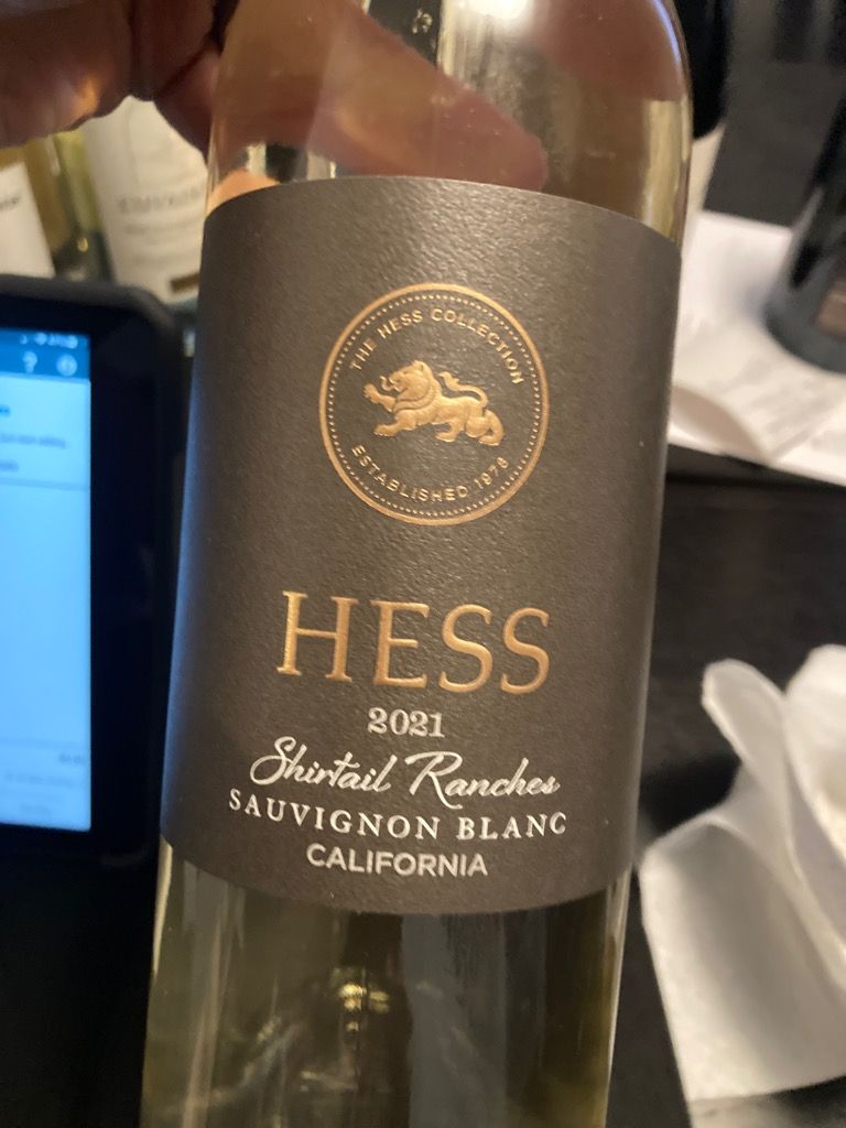 2021 The Hess Collection Sauvignon Blanc Hess Shirtail Ranches, USA ...