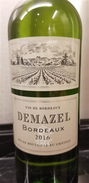 2015 Demazel Blanc, France, Bordeaux - CellarTracker
