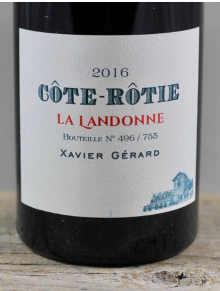2016 Xavier Gerard Côte-Rôtie La Landonne, France, Rhône, Northern ...