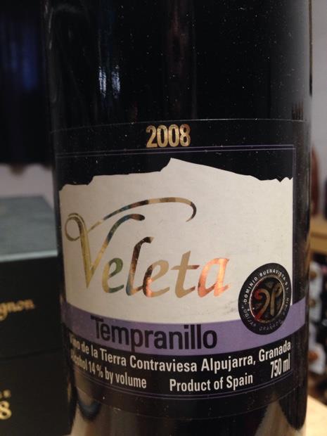 2008 Bodega Dominio Buenavista / Veleta Tempranillo, Spain, Andalucía ...