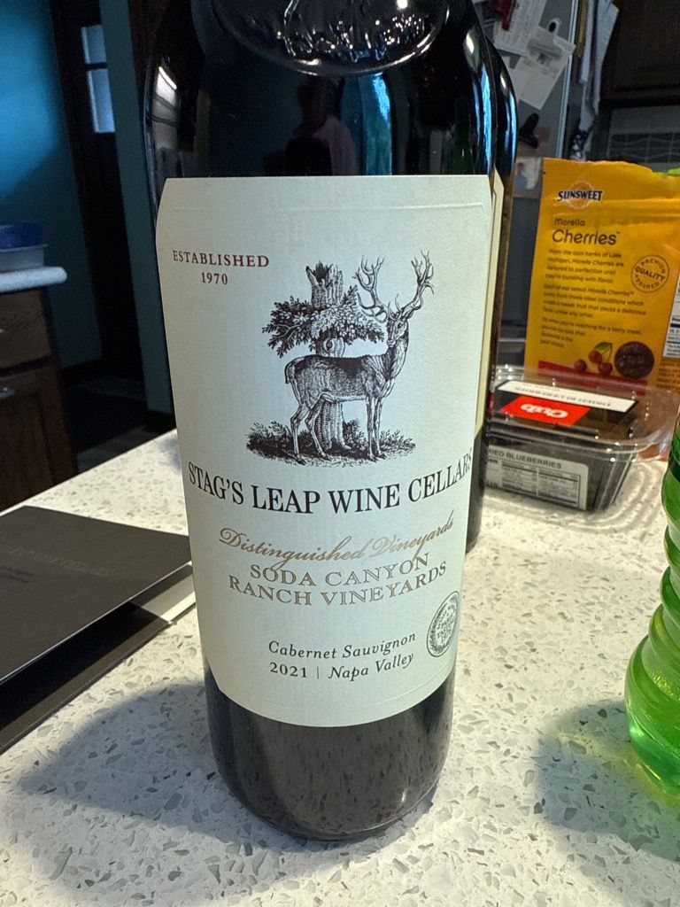 2021 Stag's Leap Wine Cellars Cabernet Sauvignon Distinguished ...