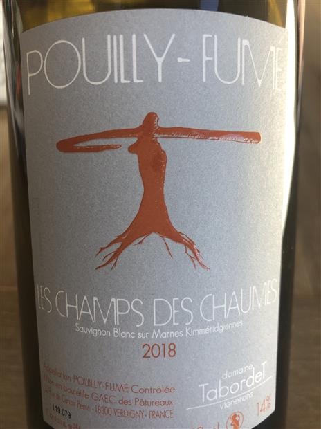 2020 Domaine Tabordet Pouilly-Fumé Les Champs des Chaumes, France ...