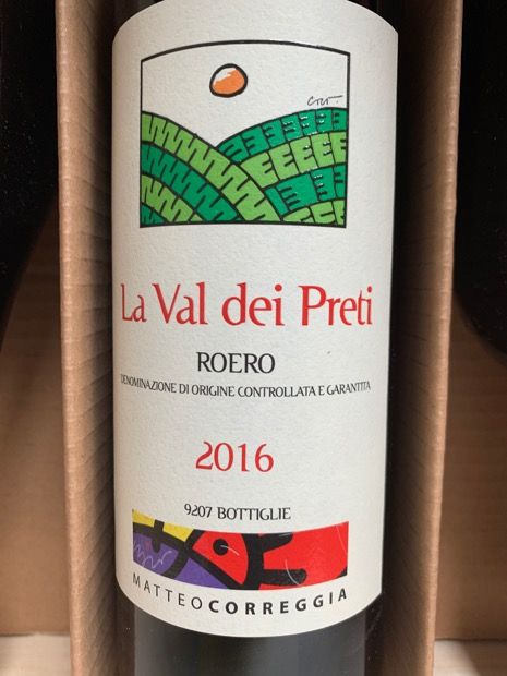 2016 Matteo Correggia Roero La Val Dei Preti, Italy, Piedmont, Alba ...