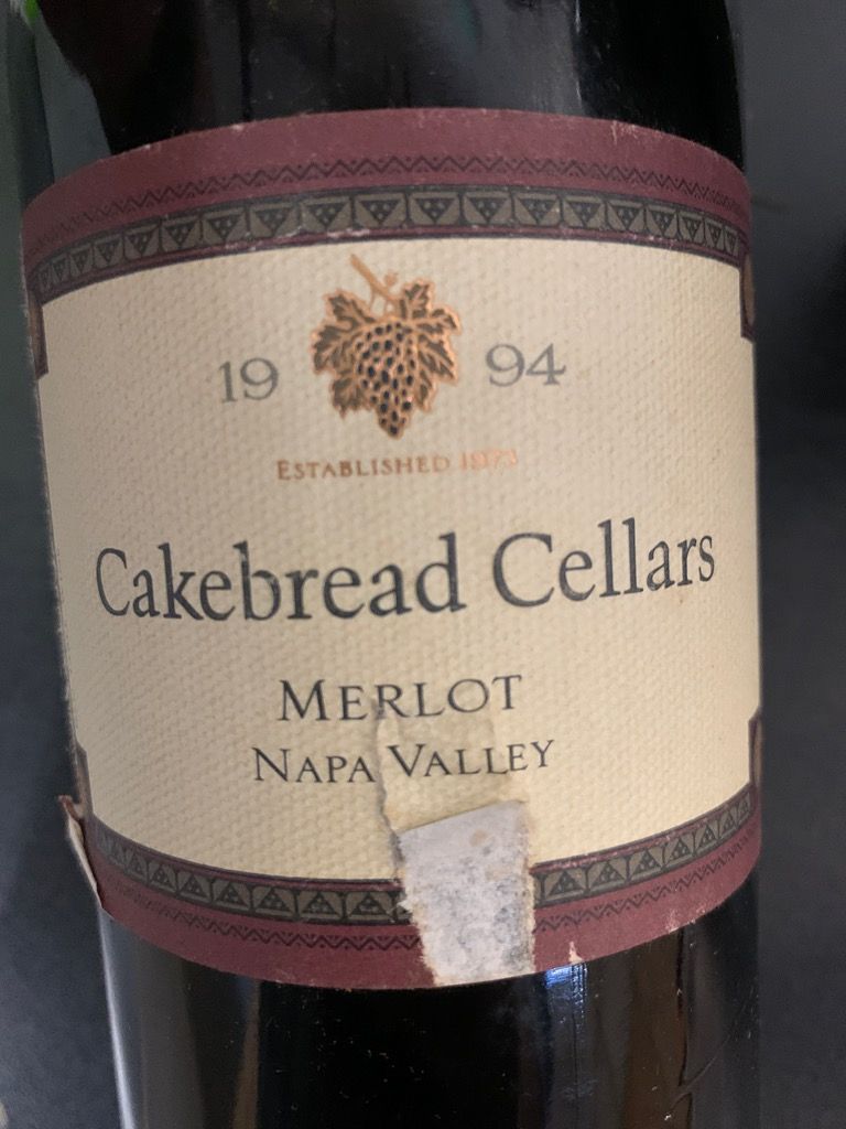 1993 Cakebread Cellars Merlot, USA, California, Napa Valley - CellarTracker