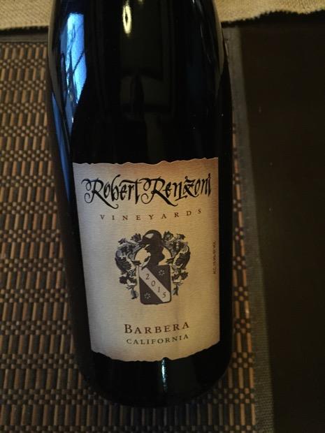 2015 Robert Renzoni Barbera, USA, California - CellarTracker