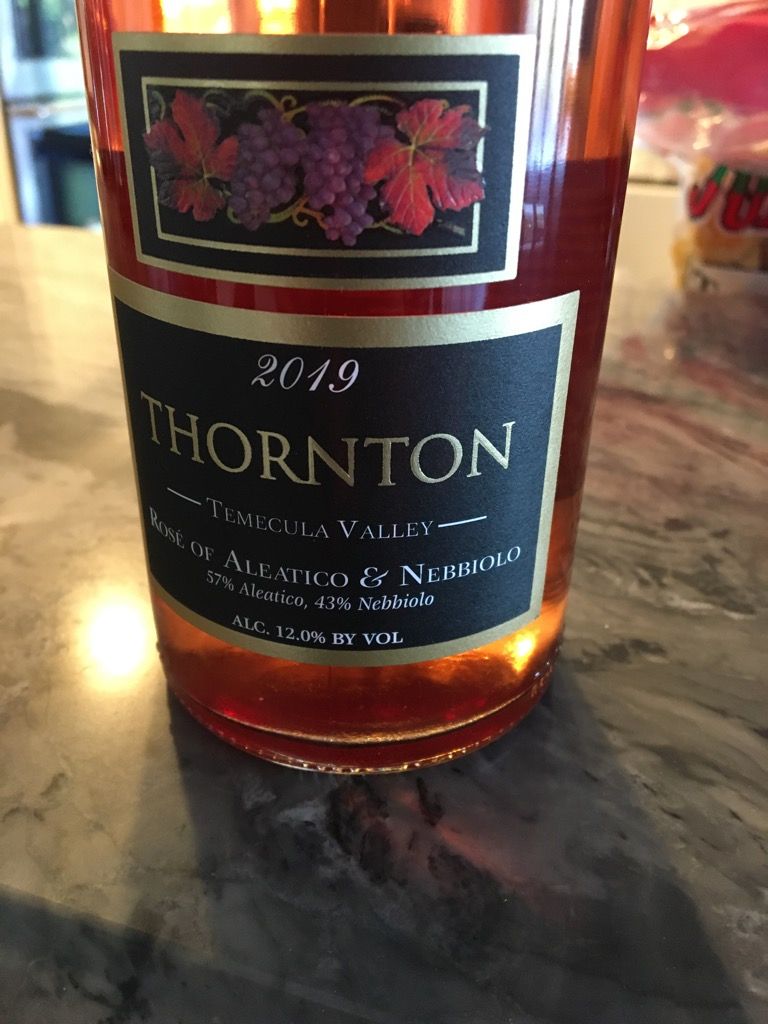 2019 Thornton Rosé Thornton, USA, California, South Coast, Temecula ...