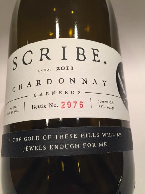 2011 Scribe Chardonnay, USA, California, Napa / Sonoma, Carneros ...
