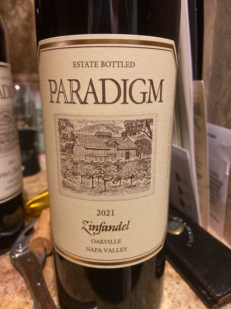 2021 Paradigm Zinfandel, USA, California, Napa Valley, Oakville ...