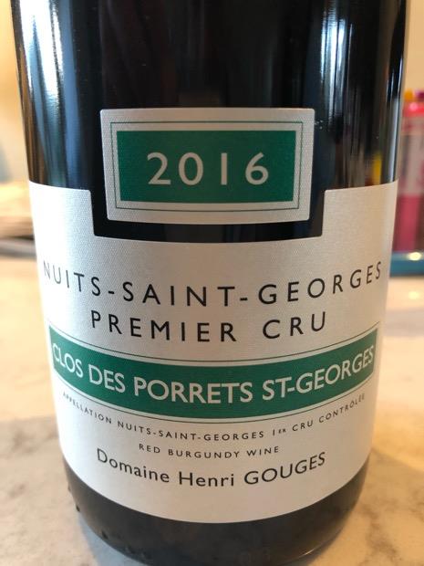 2016 Domaine Henri Gouges Nuits St. Georges 1er Cru Clos des Porrets St ...