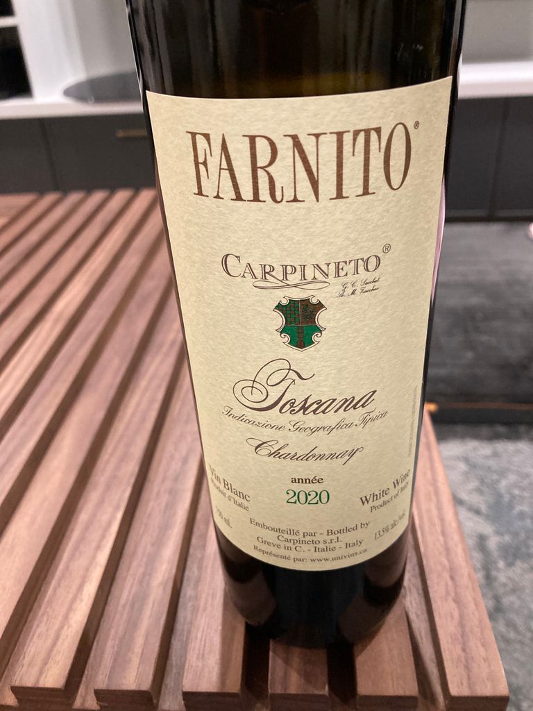 2020 Carpineto Chardonnay Farnito Toscana IGT, Italy, Tuscany, Toscana ...