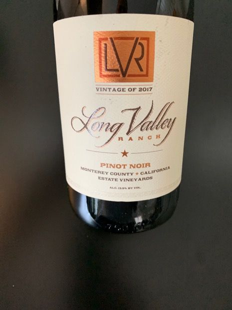 2018 Long Valley Ranch Pinot Noir, USA, California, Central Coast ...