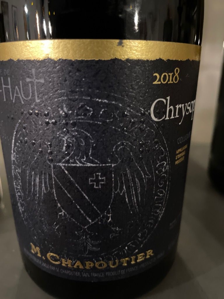 2018 M. Chapoutier Collioure Chrysopée Domaine de Bila-Haut, France ...