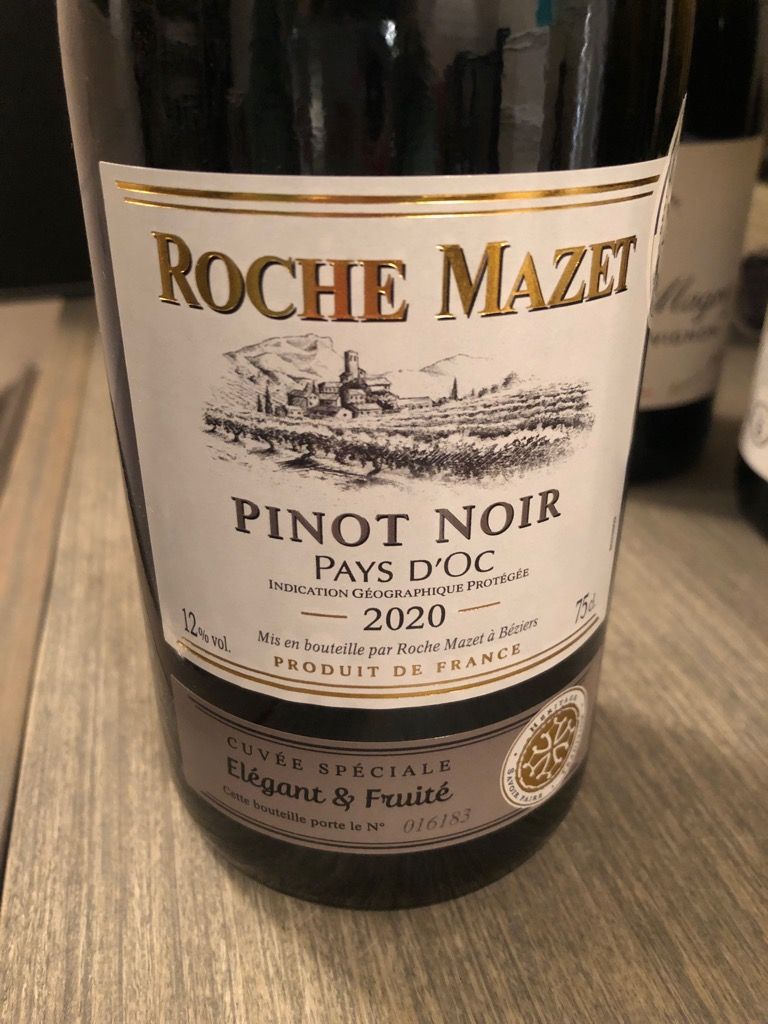 2020 Roche Mazet Pinot Noir Cuvée Spéciale, France, Languedoc ...