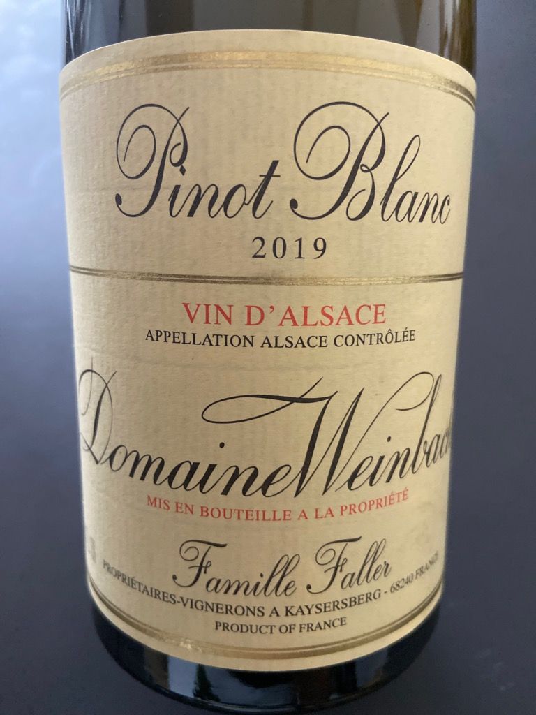 2019 Domaine Weinbach Pinot Blanc, France, Alsace - CellarTracker