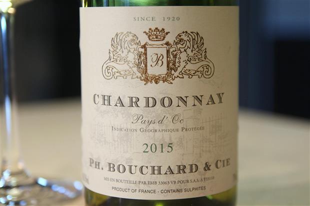 2015 PH. Bouchard & Cie Chardonnay Vin de Pays d'Oc, France, Languedoc ...