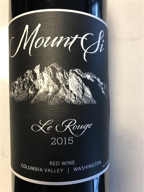 2015 Mount Si Winery La Rouge, USA, Washington, Columbia Valley ...