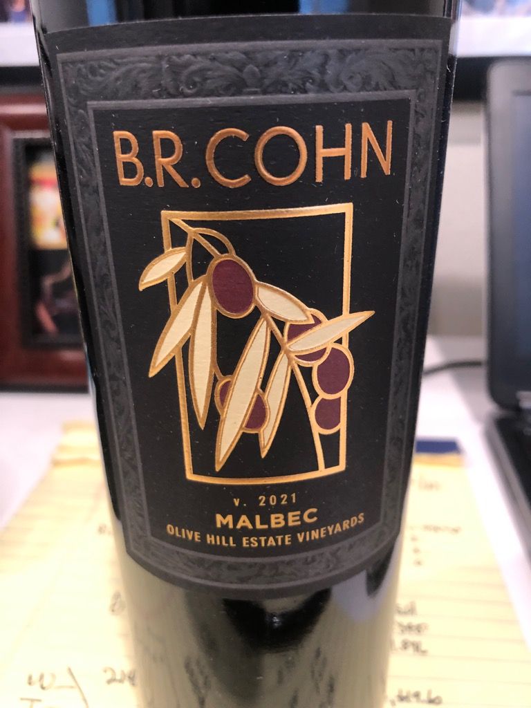 2021 B.R. Cohn Malbec Olive Hill Estate Vineyards, USA, California ...