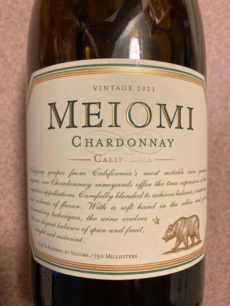 2021 Meiomi Chardonnay, USA, California - CellarTracker