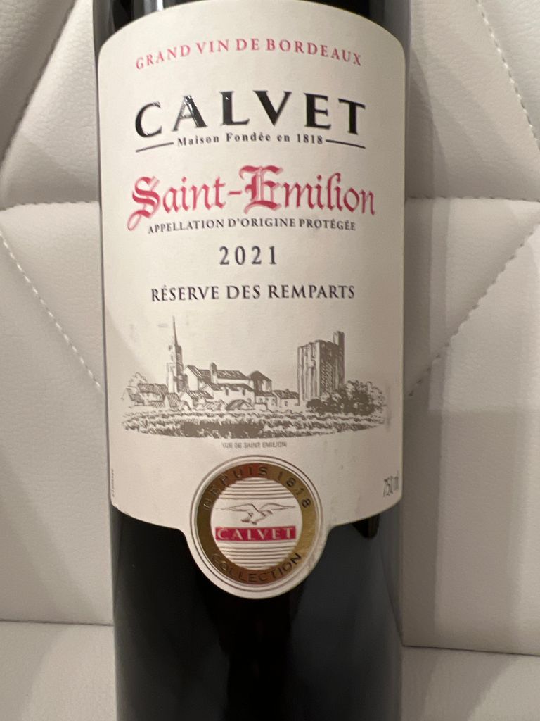 2021 Calvet Reserve des Remparts, France, Bordeaux, Libournais, St ...