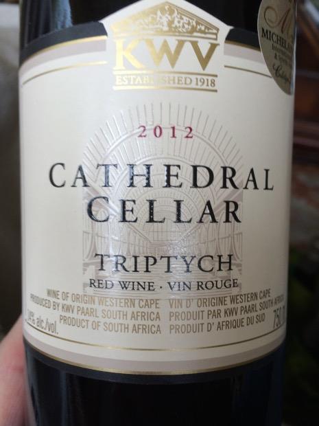 2012 KWV Cathedral Cellar Triptych, South Africa, Coastal Region ...