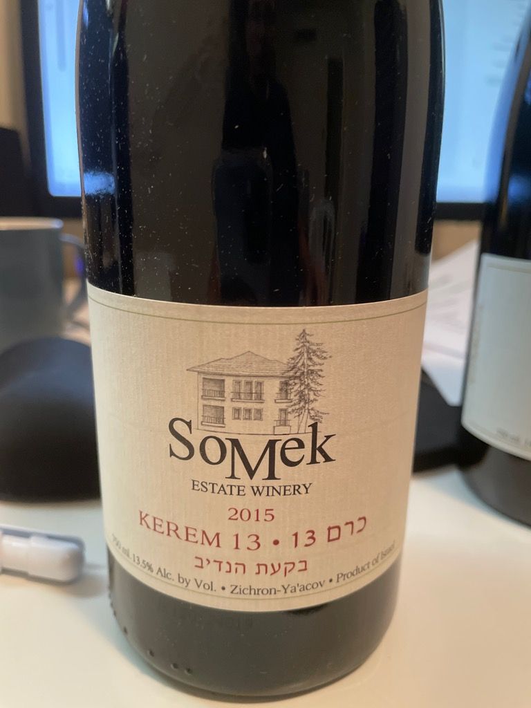 2016 Somek Kerem 13, Israel, Samaria, Mount Carmel - CellarTracker