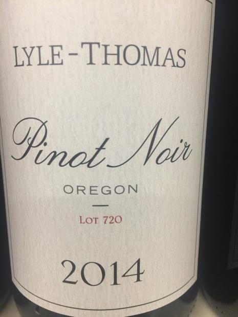 2014 Small World Wine Co. Pinot Noir Lyle-Thomas Lot 720, USA, Oregon ...