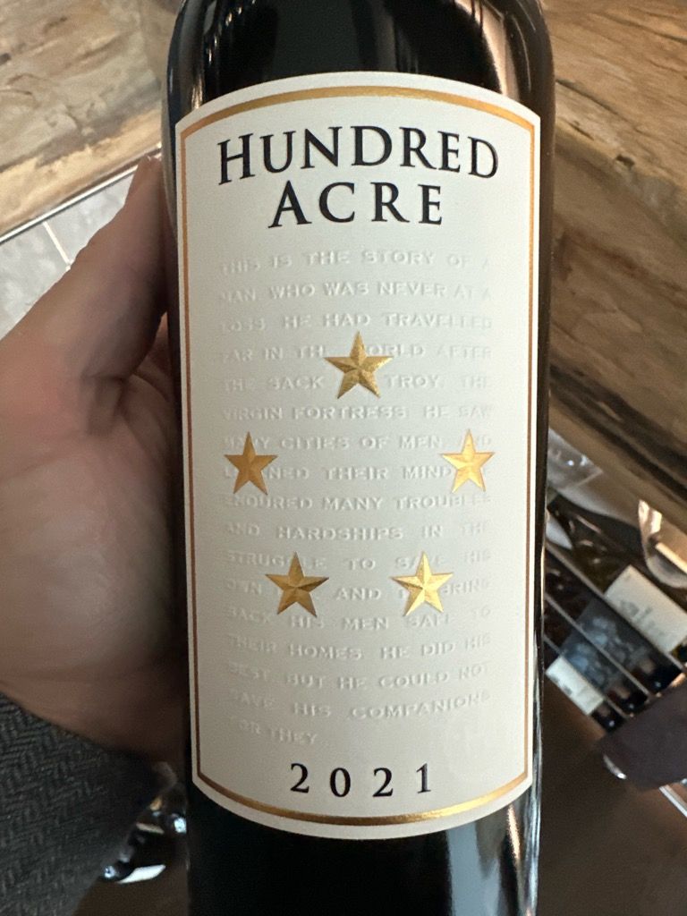 2021 Hundred Acre Vineyard Cabernet Sauvignon The Ark Vineyard, USA ...