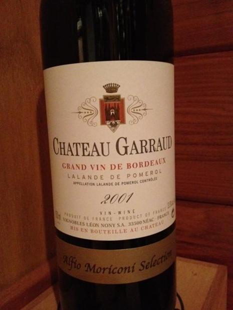 2001 Château Garraud, France, Bordeaux, Libournais, Lalande de Pomerol ...