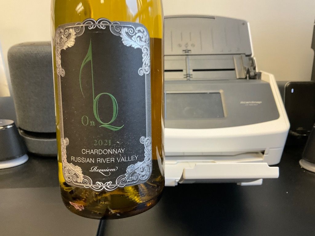 2021 On Q Wines Chardonnay Requiem, USA, California, Sonoma County ...