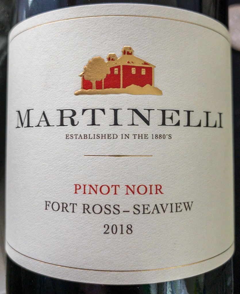 2019 Martinelli Pinot Noir Fort Ross - Seaview, USA, California, Sonoma ...