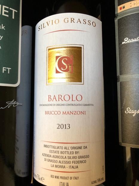 2013 Silvio Grasso Barolo Bricco Manzoni, Italy, Piedmont, Langhe ...