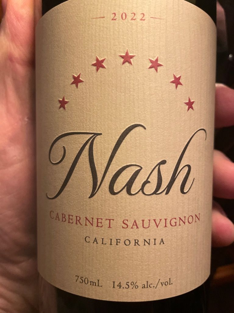 2022 Nash Cellars Cabernet Sauvignon, USA, California - CellarTracker