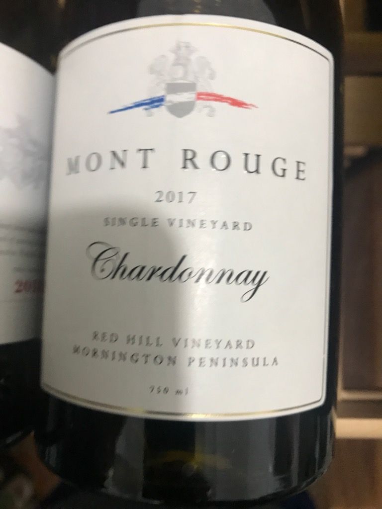 2019 Mont Rouge Chardonnay Single Vineyard Red Hill, Australia ...