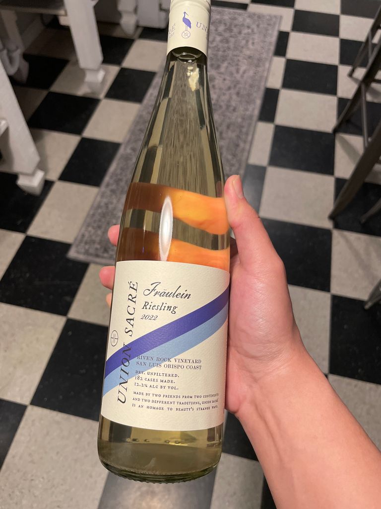 2022 Union Sacré Riesling Fraülein Riven Rock Vineyard, USA, California ...