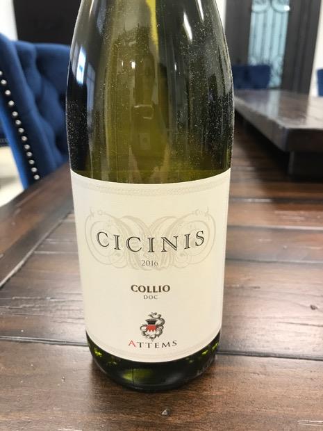 2016 Attems Collio Sauvignon Blanc Cicinis, Italy, Friuli-Venezia ...