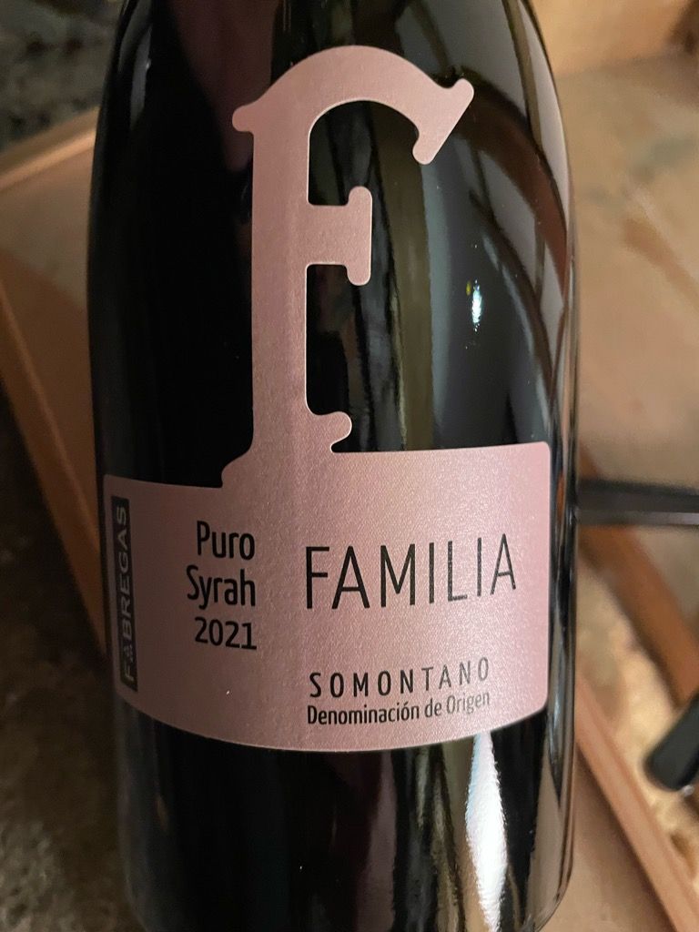 2021 Fabregas Somontano Puro Syrah, Spain, Aragón, Somontano ...
