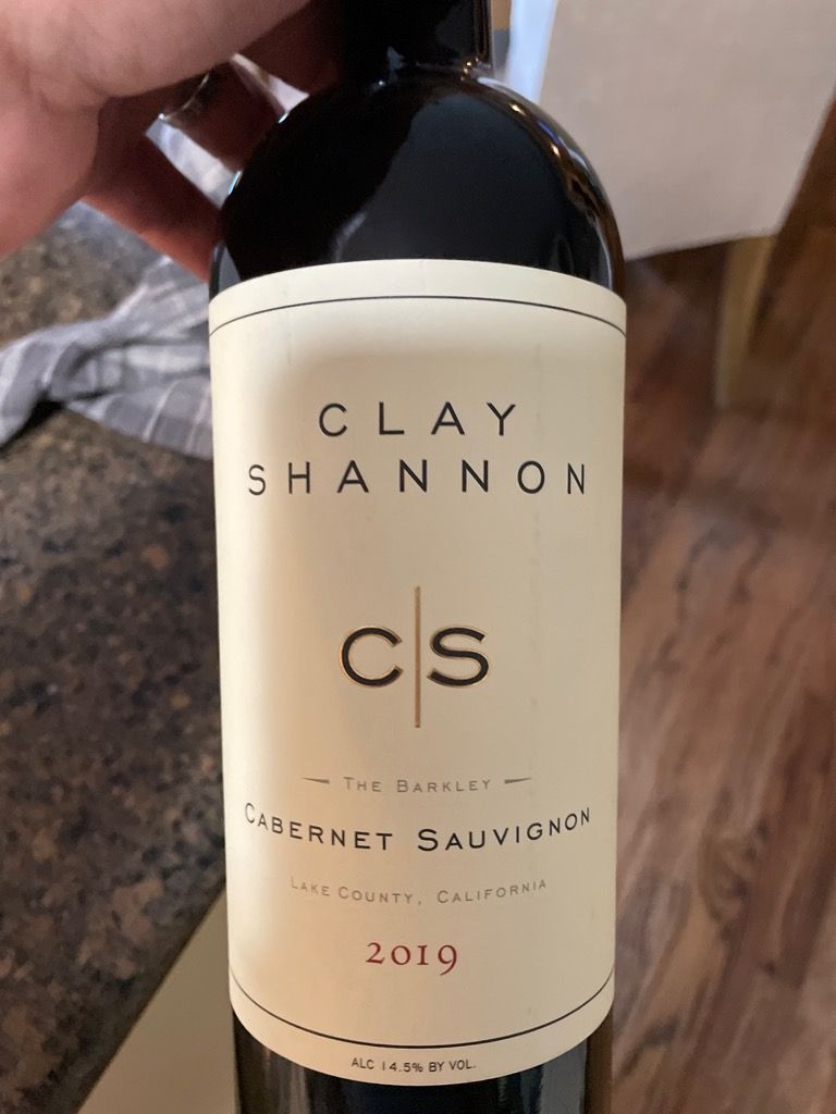 2019 Clay Shannon Cabernet Sauvignon The Barkley, USA, California ...