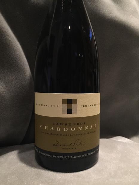 2004 Tawse Chardonnay Reserve Beamsville Bench VQA, Canada, Ontario ...