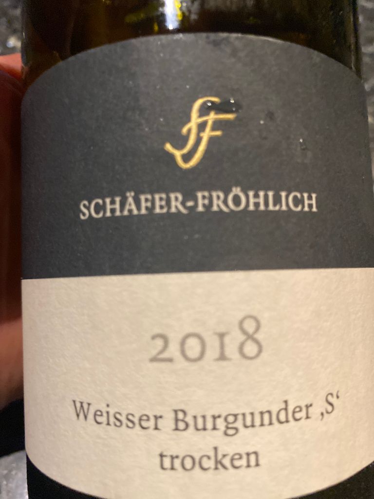 2022 Schäfer-Fröhlich Weißer Burgunder 'S' Trocken, Germany, Nahe - CellarTracker
