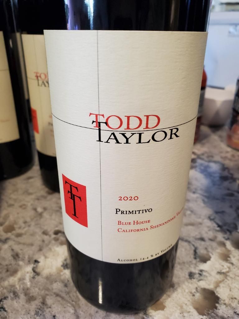 2020 Todd Taylor Primitivo Blue House Vineyard, USA, California, Sierra ...