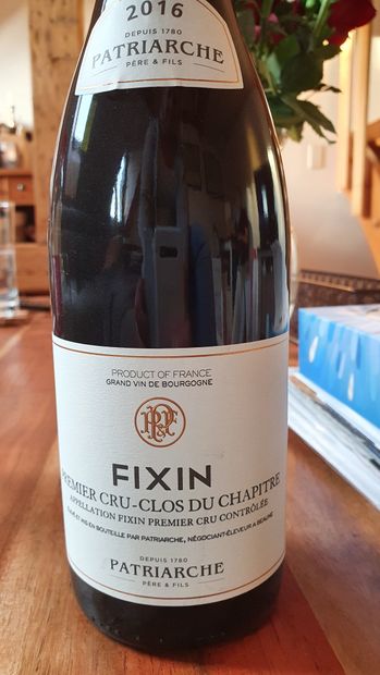 2016 Patriarche Père et Fils Fixin 1er Cru Clos du Chapitre, France ...