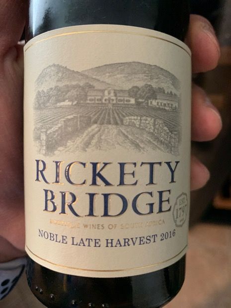 2020 Rickety Bridge Noble Late Harvest, South Africa, Coastal Region ...