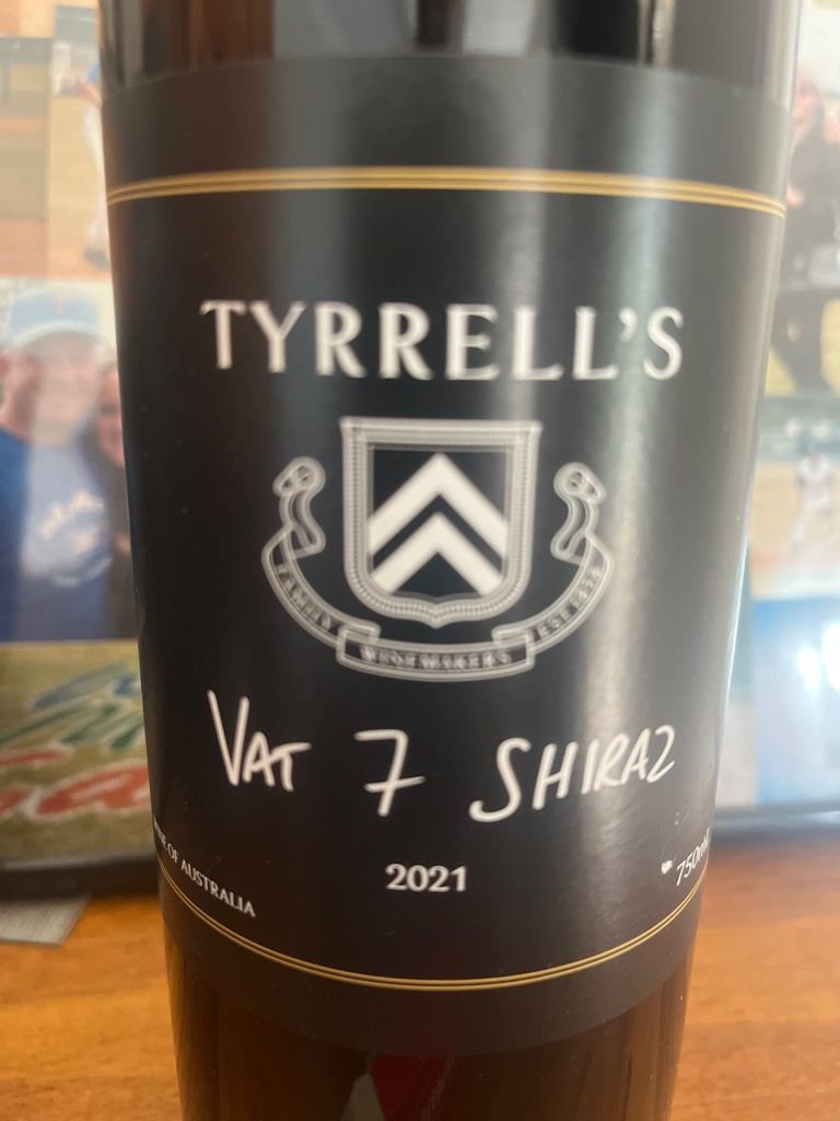 2021 Tyrrell's Shiraz Vat 7, Australia - CellarTracker