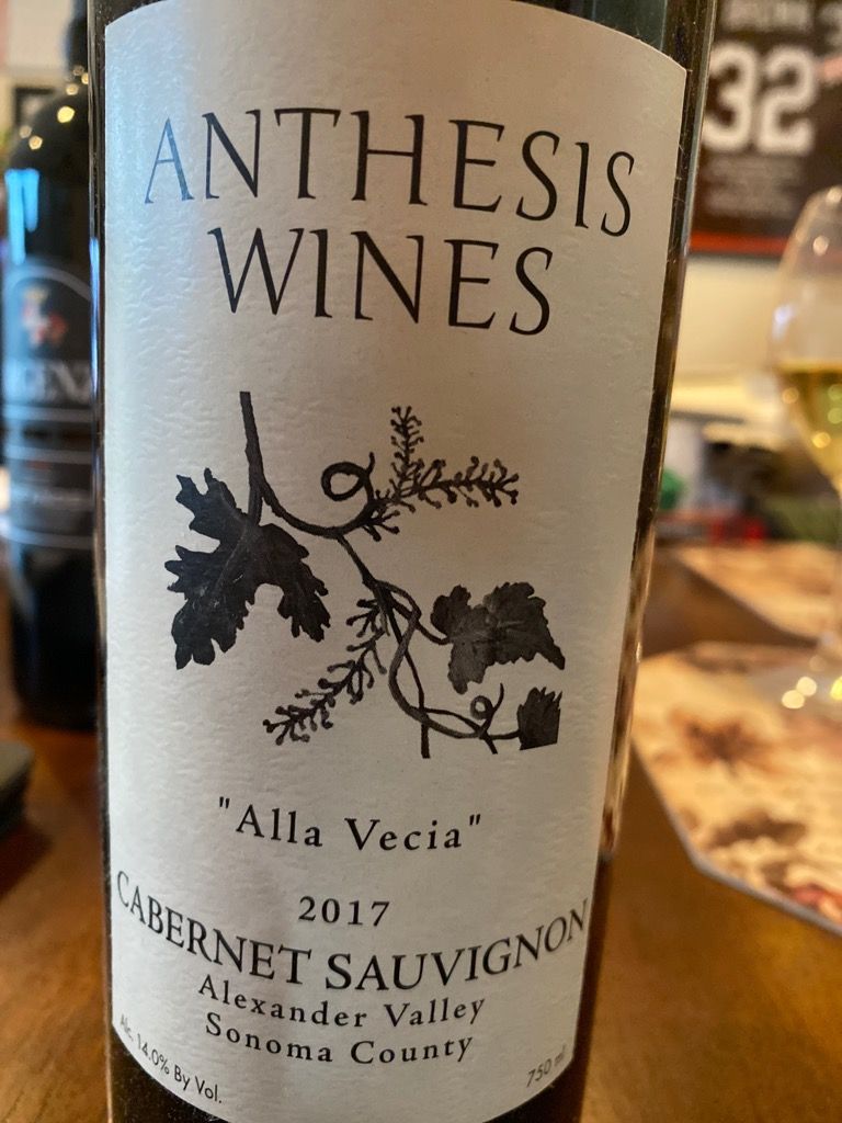 2018 Anthesis Wines Cabernet Sauvignon Alla Vecia, USA, California ...